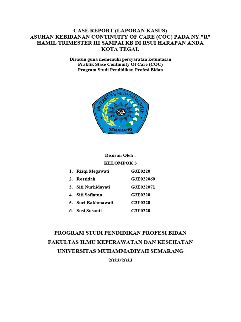 Case Report Kelompok 3 Stase Coc | PDF | Kesehatan Holistik | Sains & Matematika