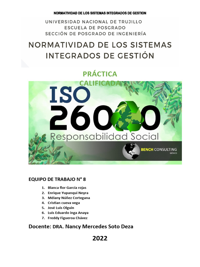 Práctica ISO 26000 GRUPO 8 | PDF