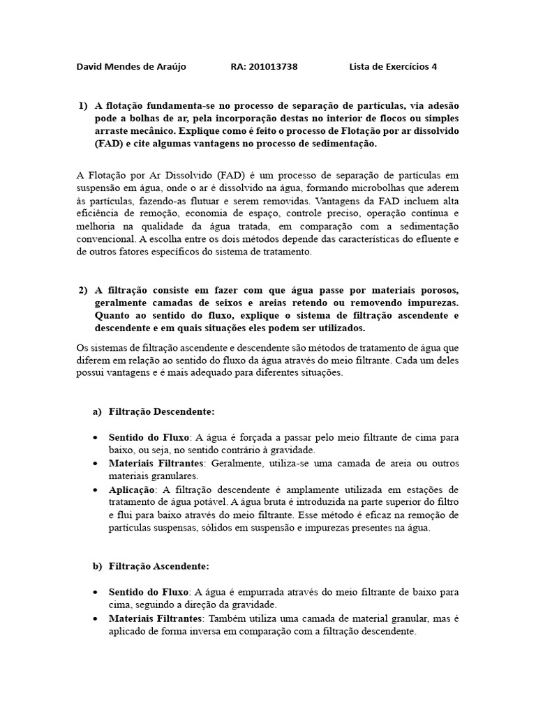 David M. Araújo - RA 201013738 - Lista Ex. 4 | PDF