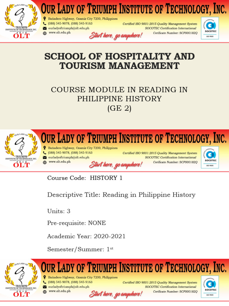 First Prelim Gen Ed (Reading in Philippine History) | PDF