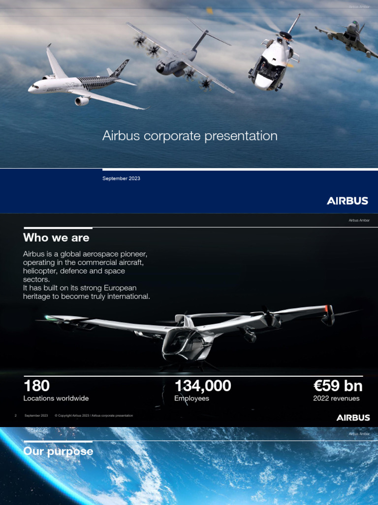 Airbus Corporate Presentation September 2023 | PDF | Business