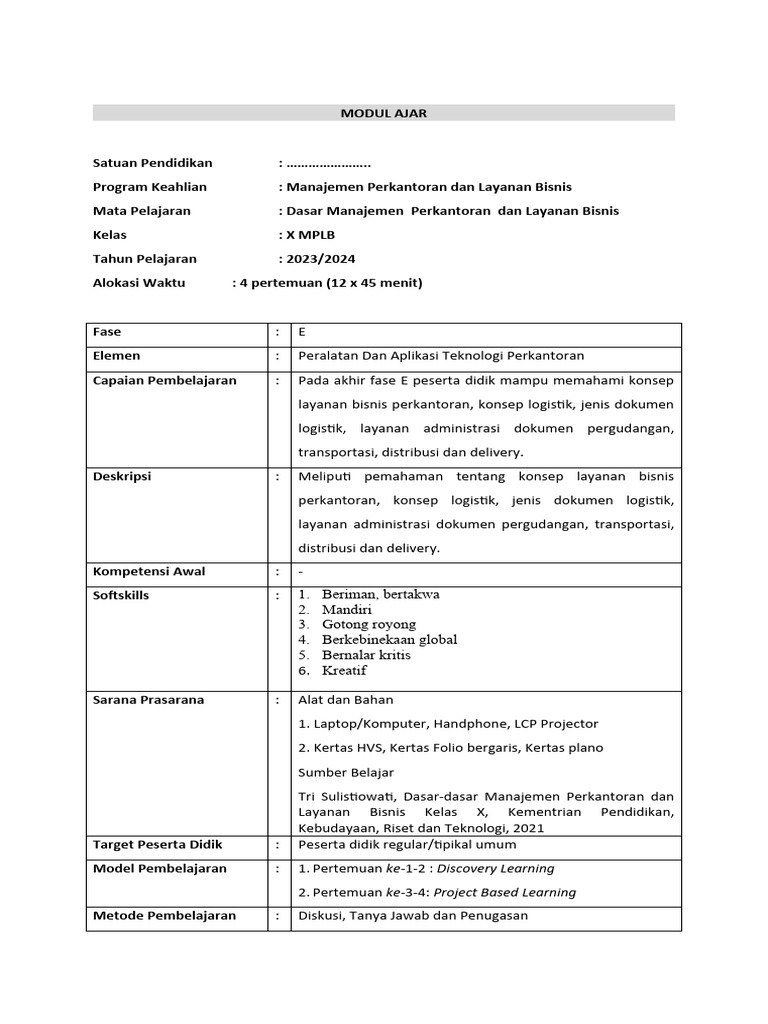 Ma X Dasar MPLB Peralatan Dan Aplikasi TP E6 | PDF