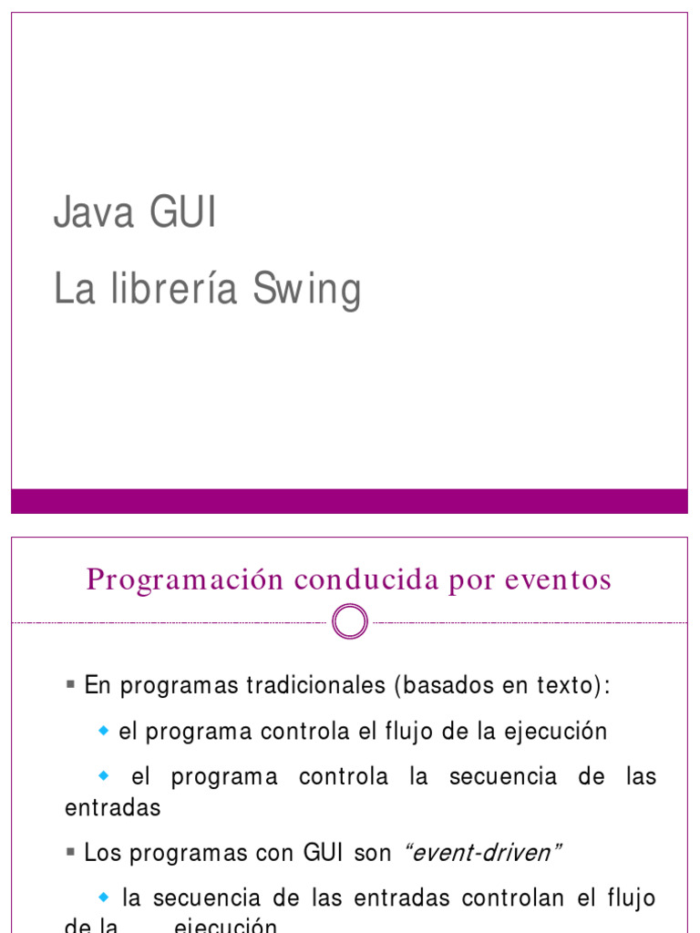 La Libreria Swing en Java | PDF