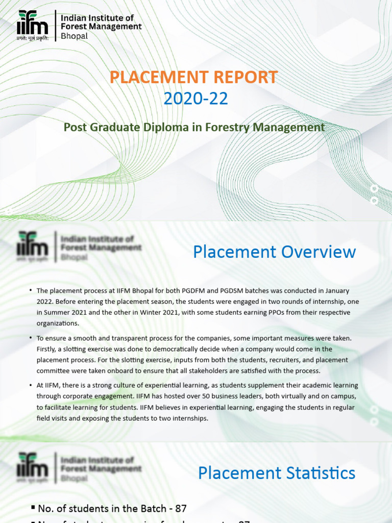 Placement Report PFM2022 | PDF
