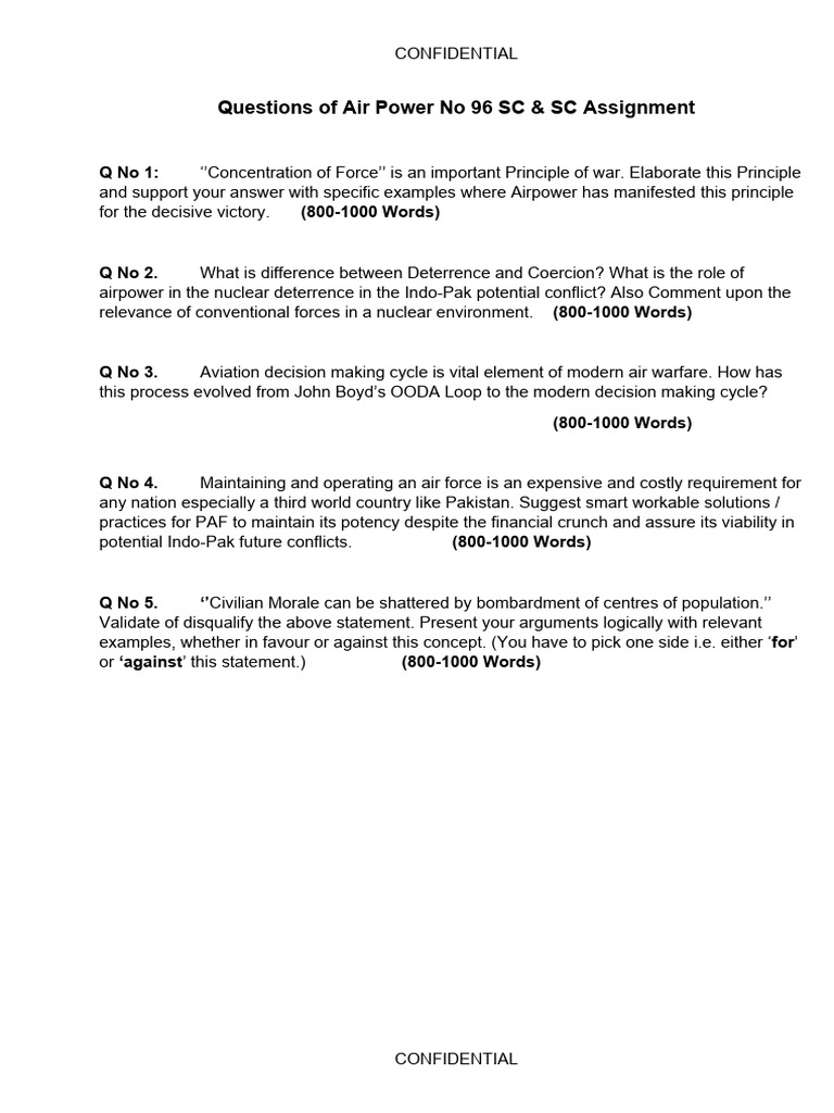 Air Power Assignment | PDF