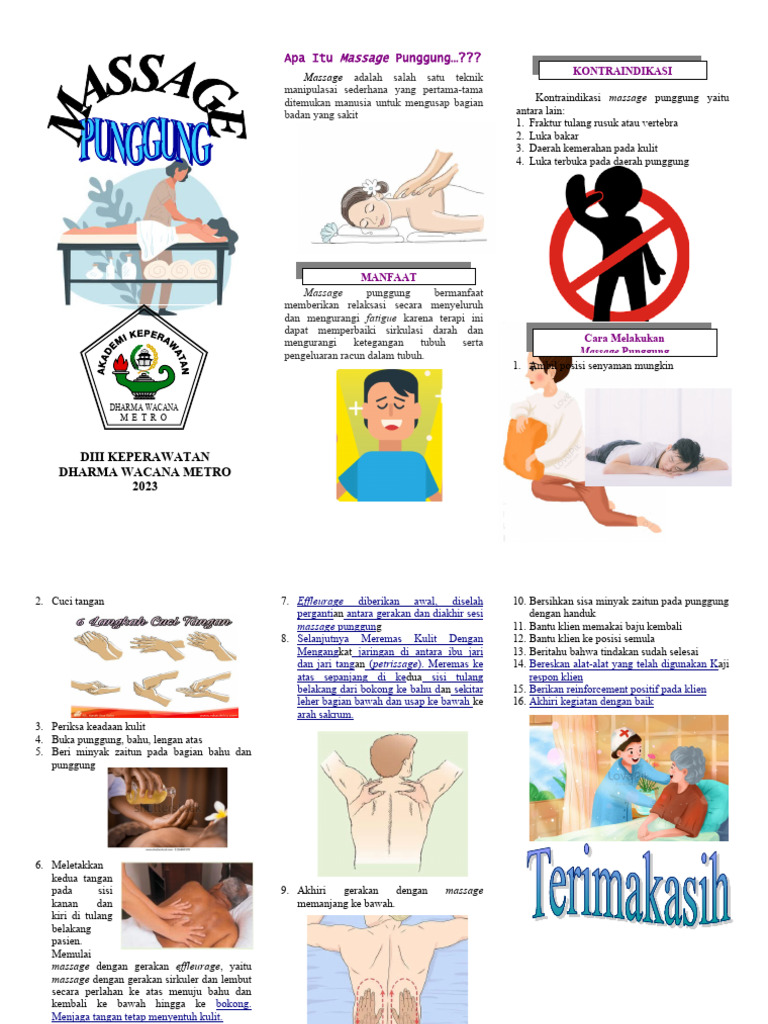 Leaflet Massage Punggung | PDF