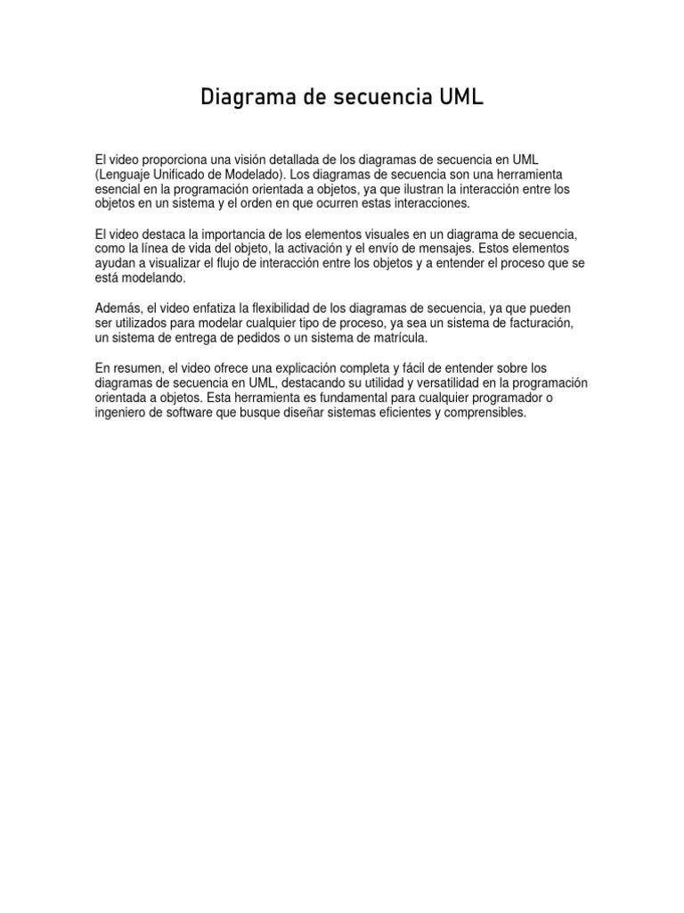 Diagrama de Secuencia UML | PDF Diagrama de Secuencia UML | PDF