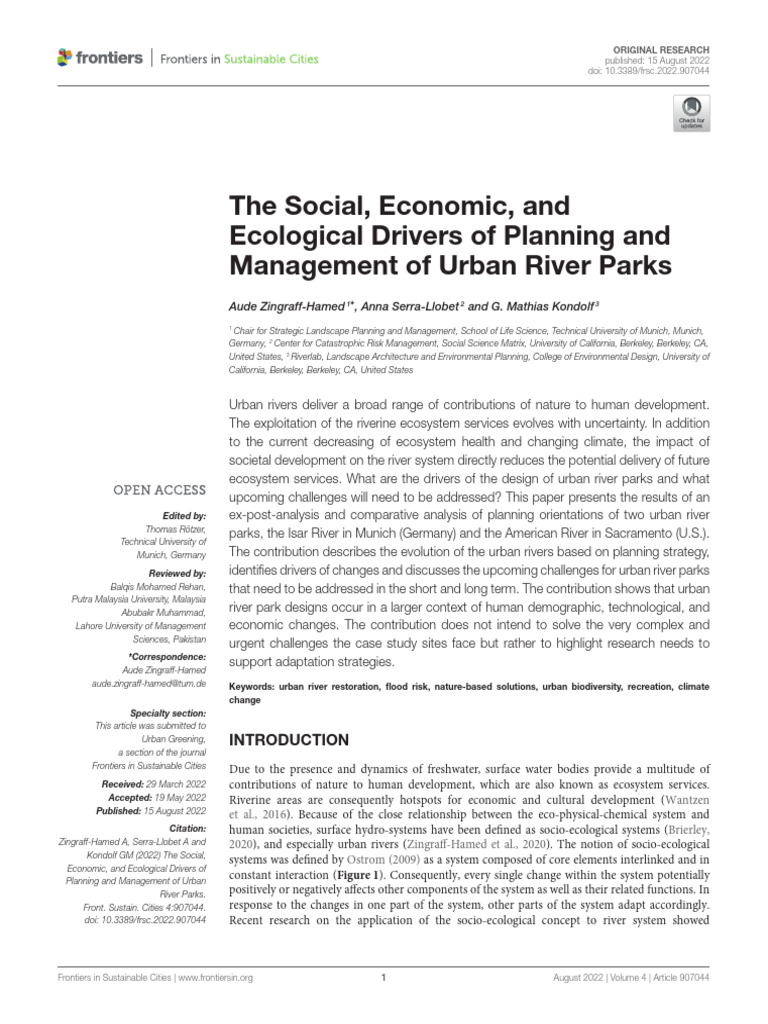 The Social Economic and Ecological Drivers of Plan | PDF | Science ...
