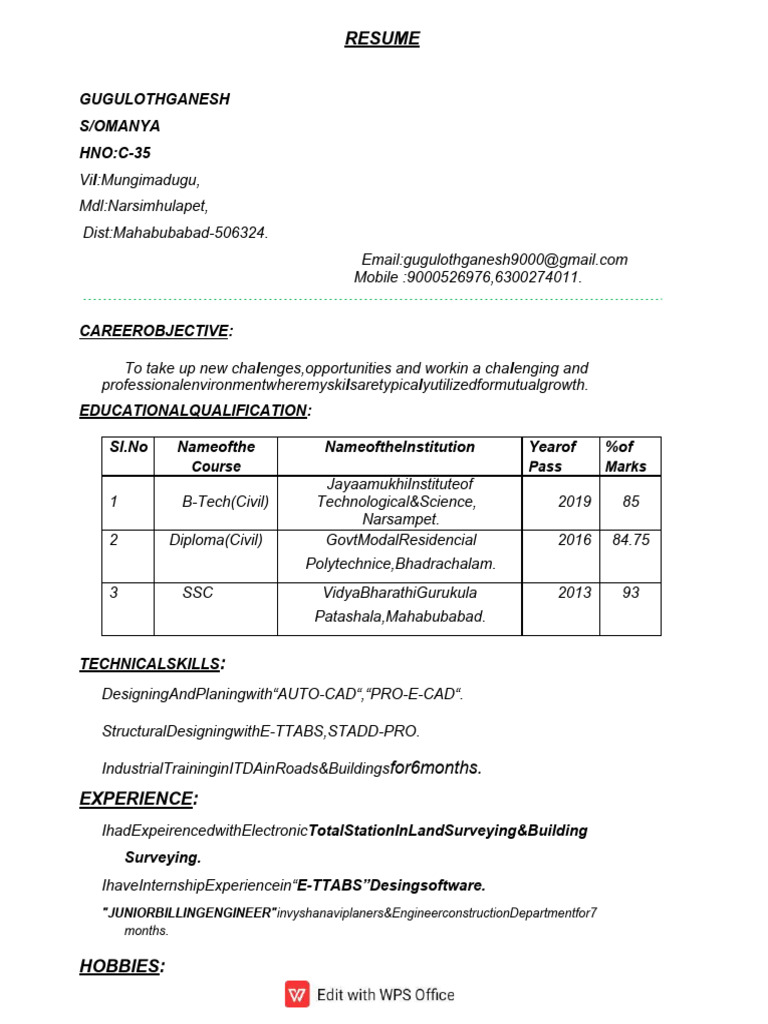 Ganesh - Resume - New 2021 | PDF