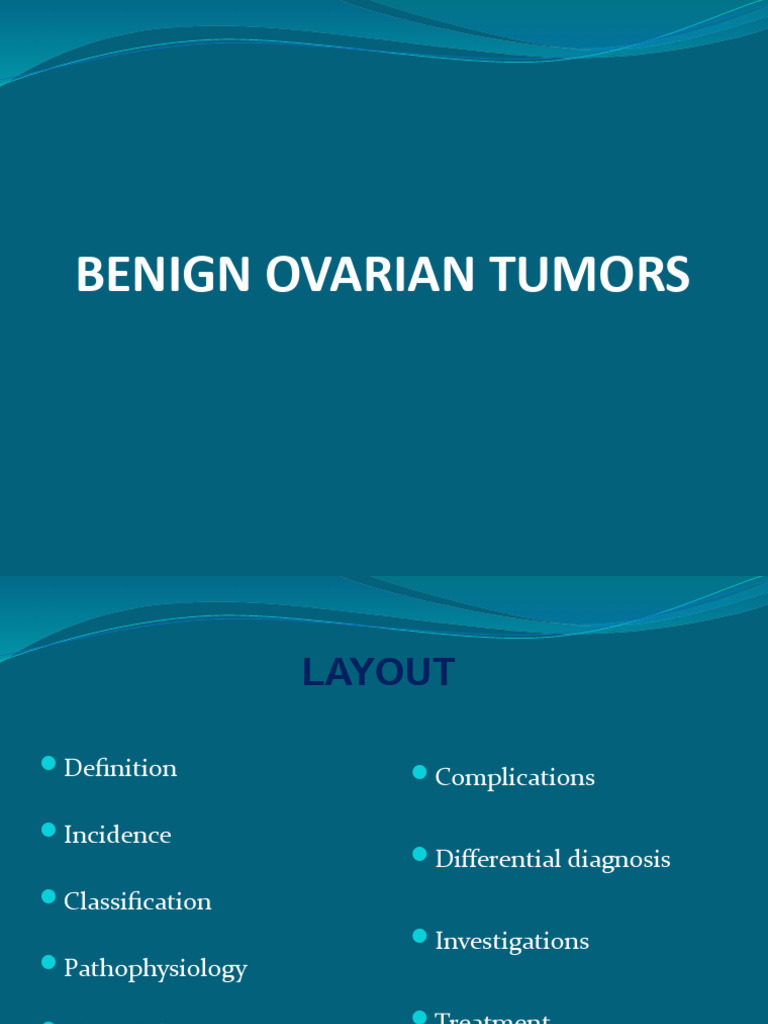Benign Ovarian Tumors | PDF