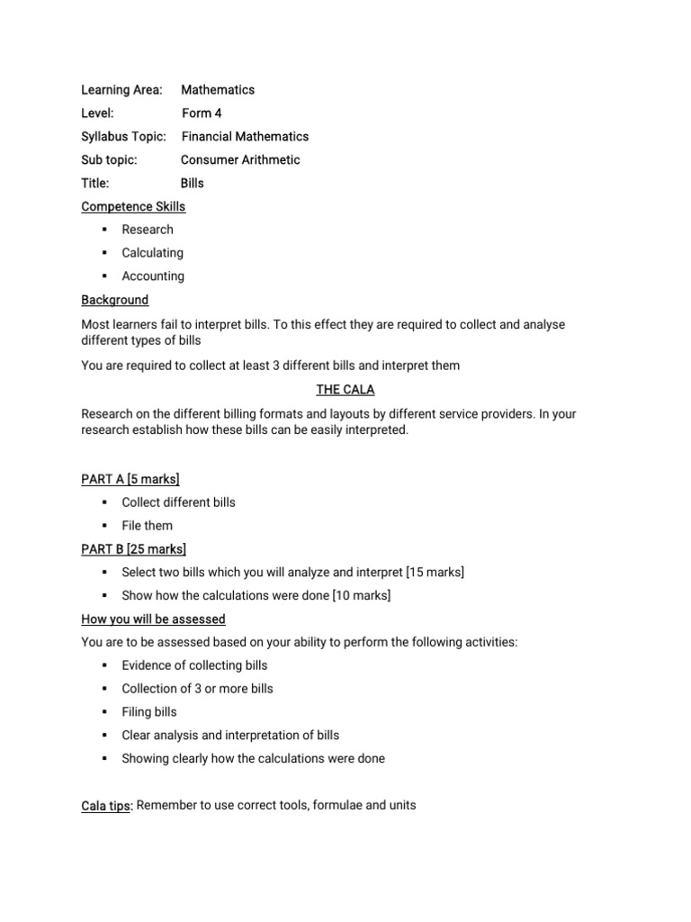 Maths CALA O Level 1-5 | PDF