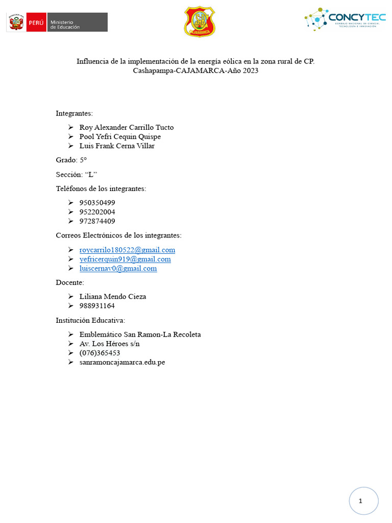 Proyecto Eureca Informe | PDF