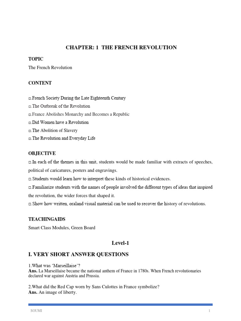 Overview of the French Revolution | PDF | Politics