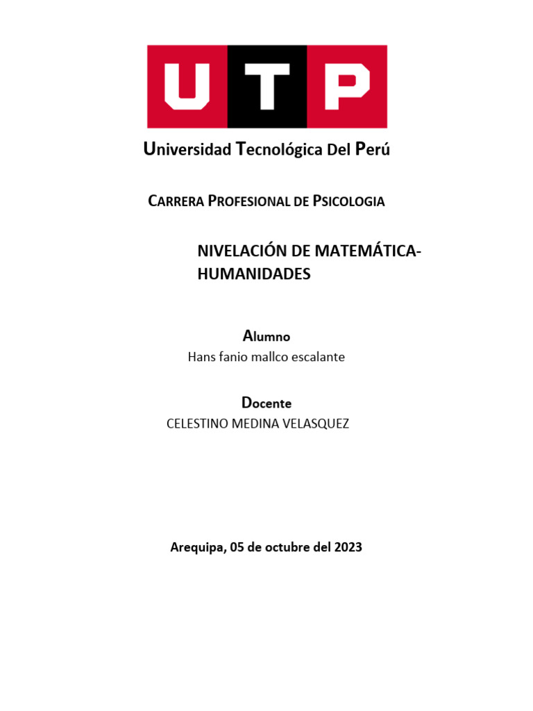 Caratula Utp Portafolio | PDF