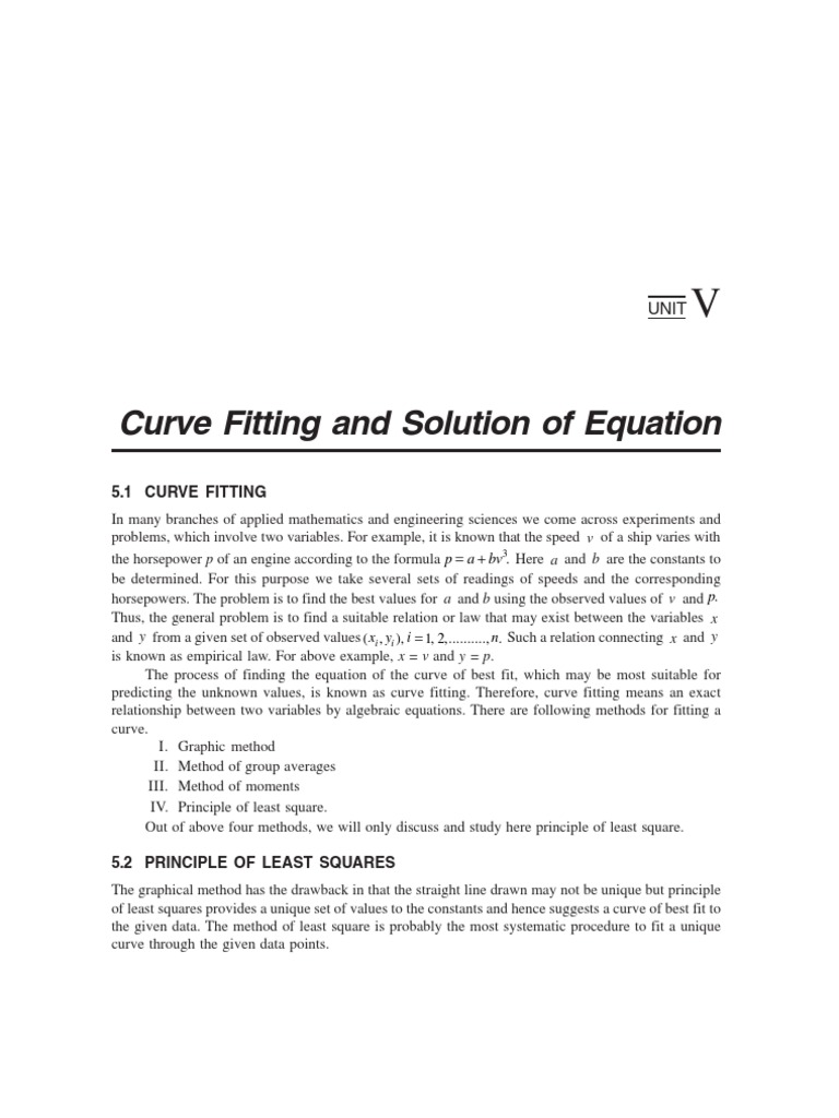 Curve Fitting | PDF | Equations | Logarithm