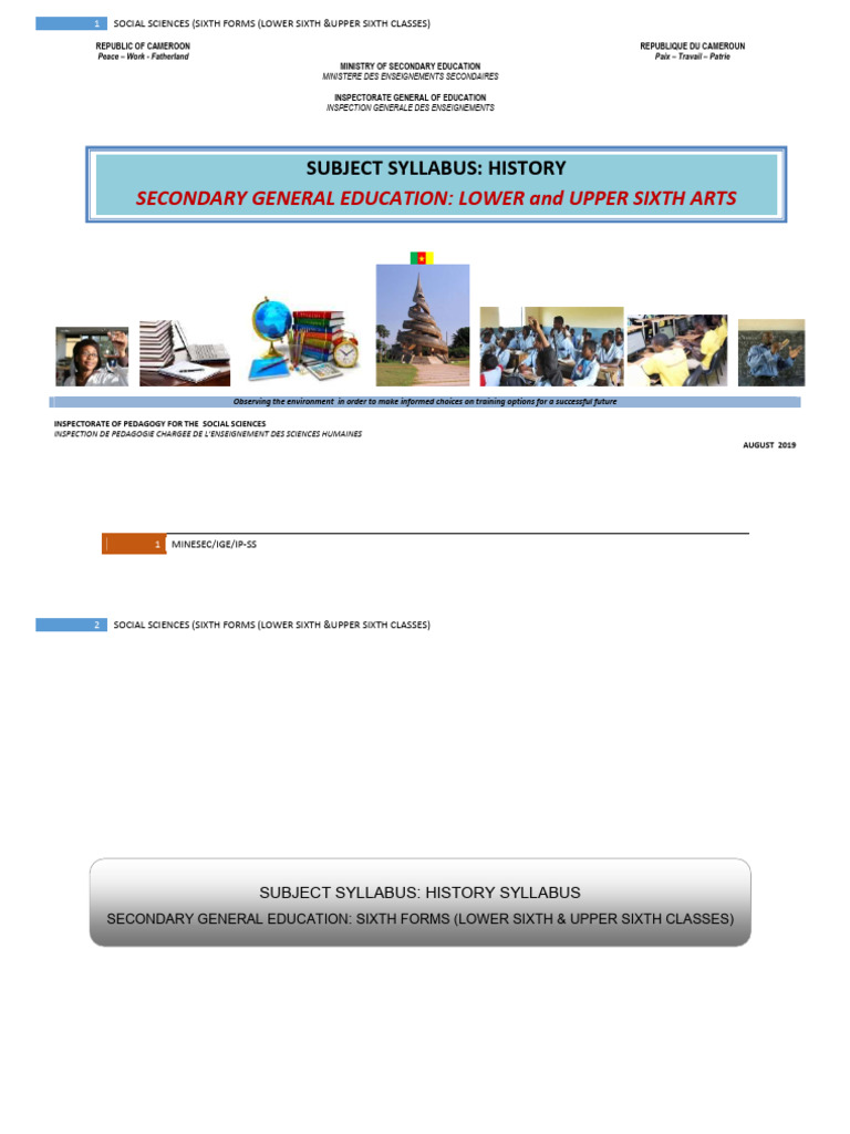 Syllabus History Second Cycle | PDF