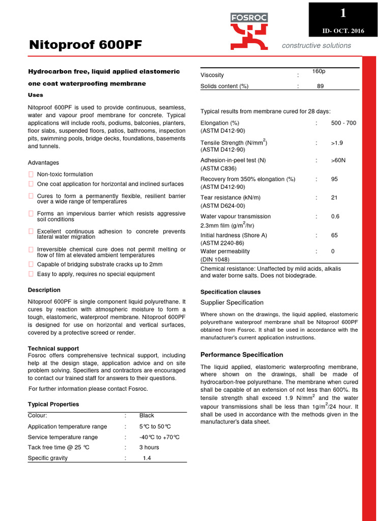TDS-Nitoproof-600PF | PDF