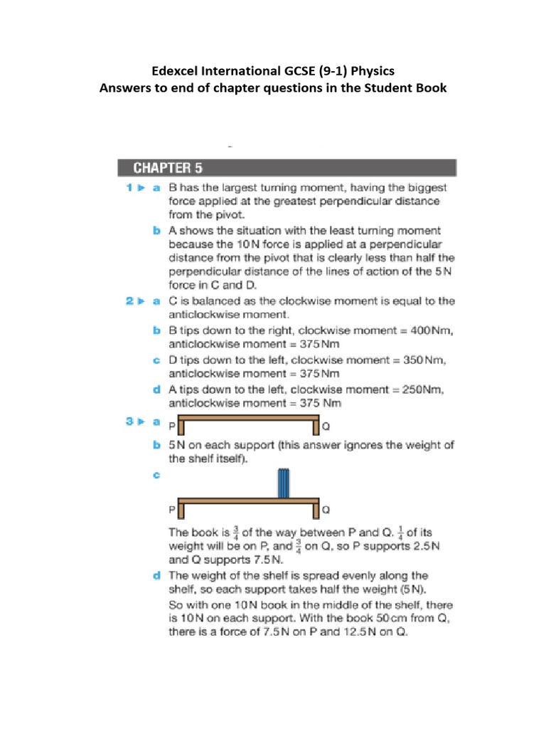 IGCSE Textbook Answers - Chapter 5 | PDF