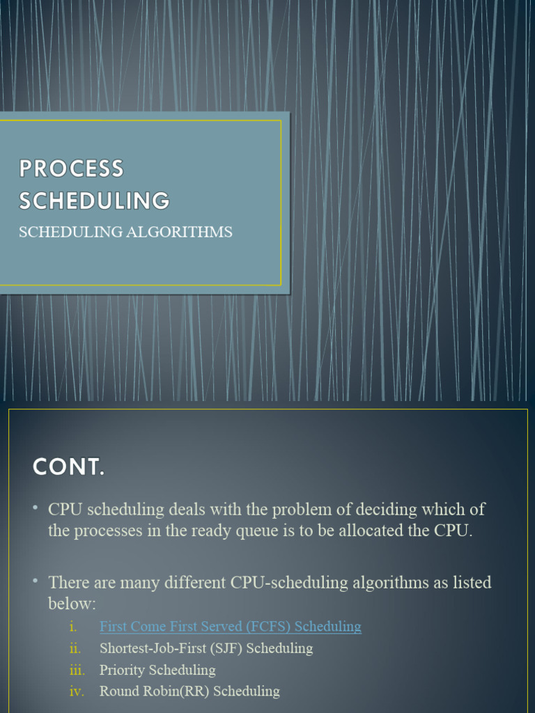 Scheduling Algorithms | PDF Scheduling Algorithms | PDF