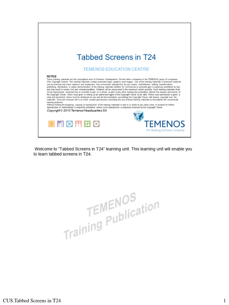 T24 Document For Learning | PDF | Window (Computing) | Command Line ...