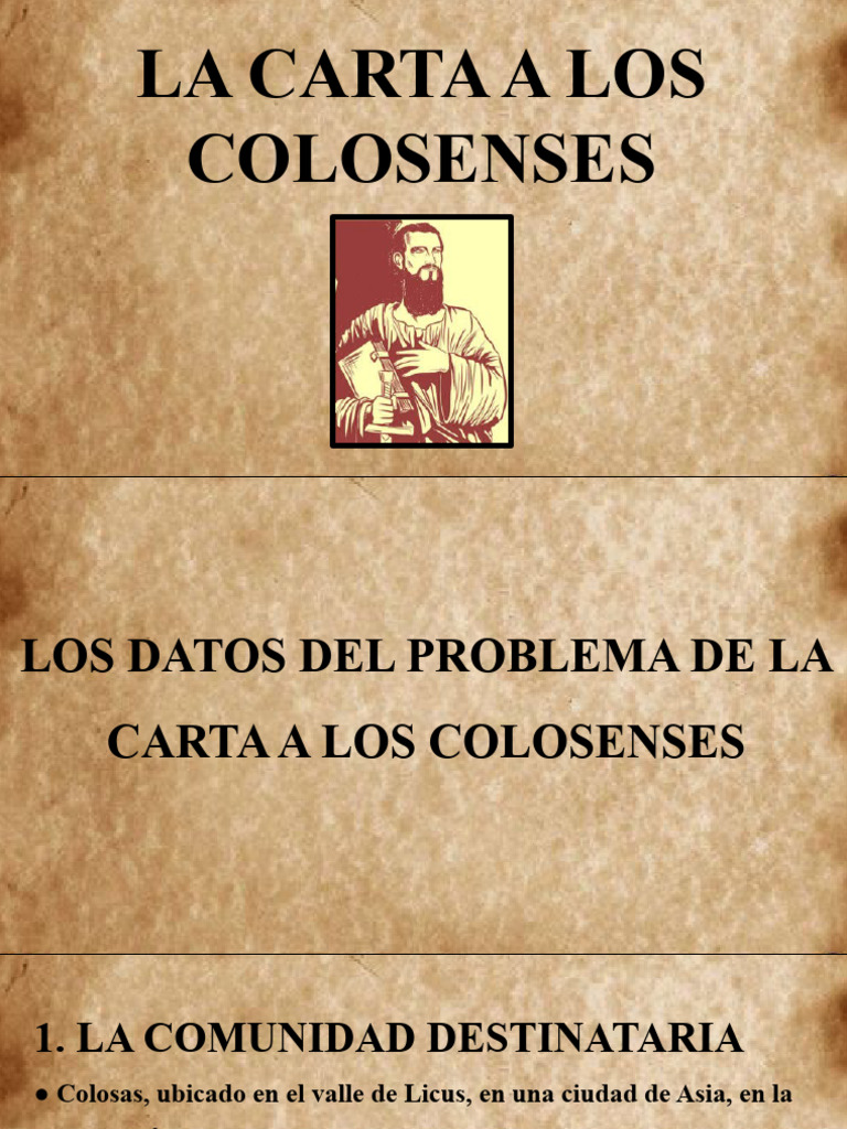 Carta A Los Colosenses | PDF