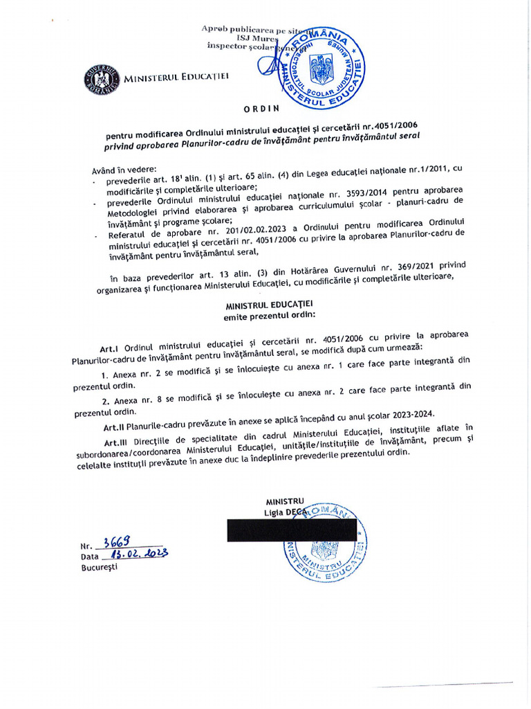 Planuri Cadru - Invatamant Seral | PDF