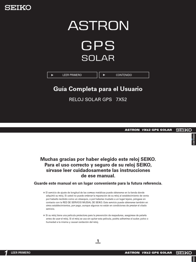 Seiko. Instrucciones | PDF