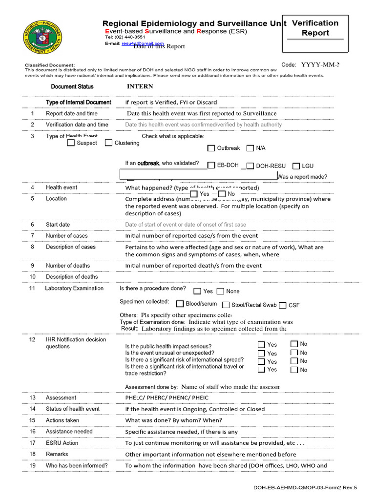 ESR Form Grez | PDF | Medical Specialties | Medicine