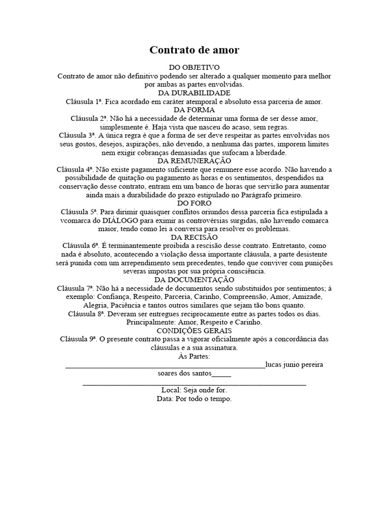Contrato de Amor | PDF