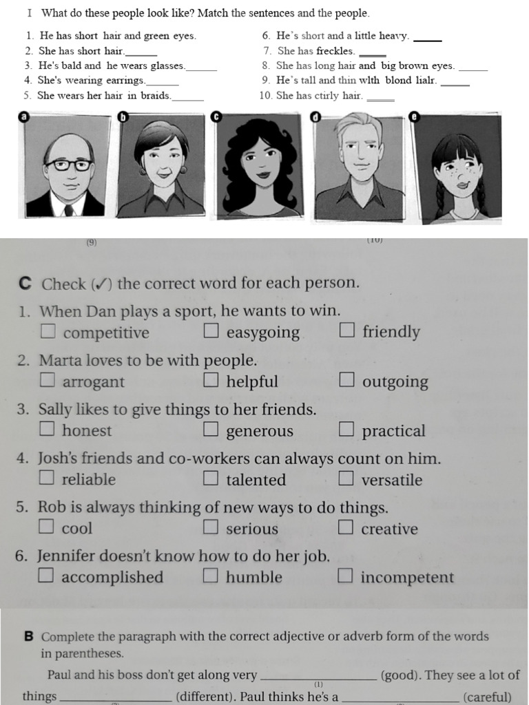 Physical Descriptions and Adjective Use | PDF