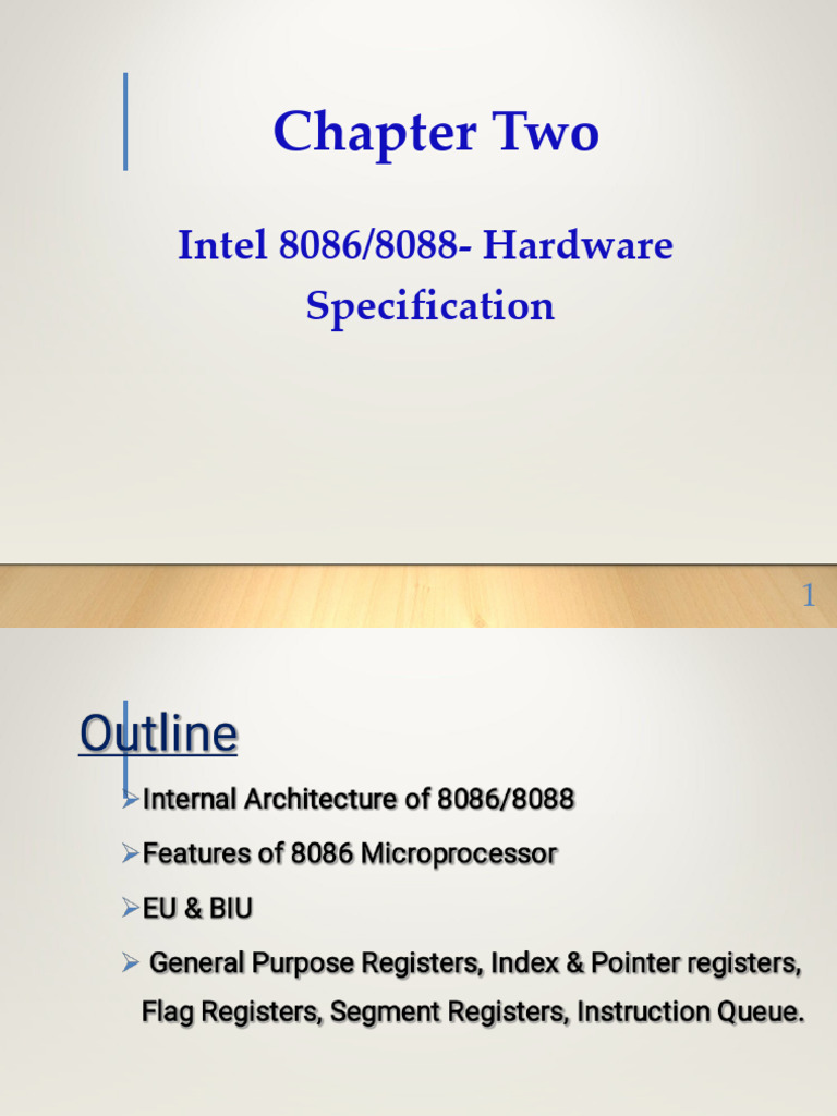 Chapter 2 - 8086 Hardware Specification & Architecture | PDF