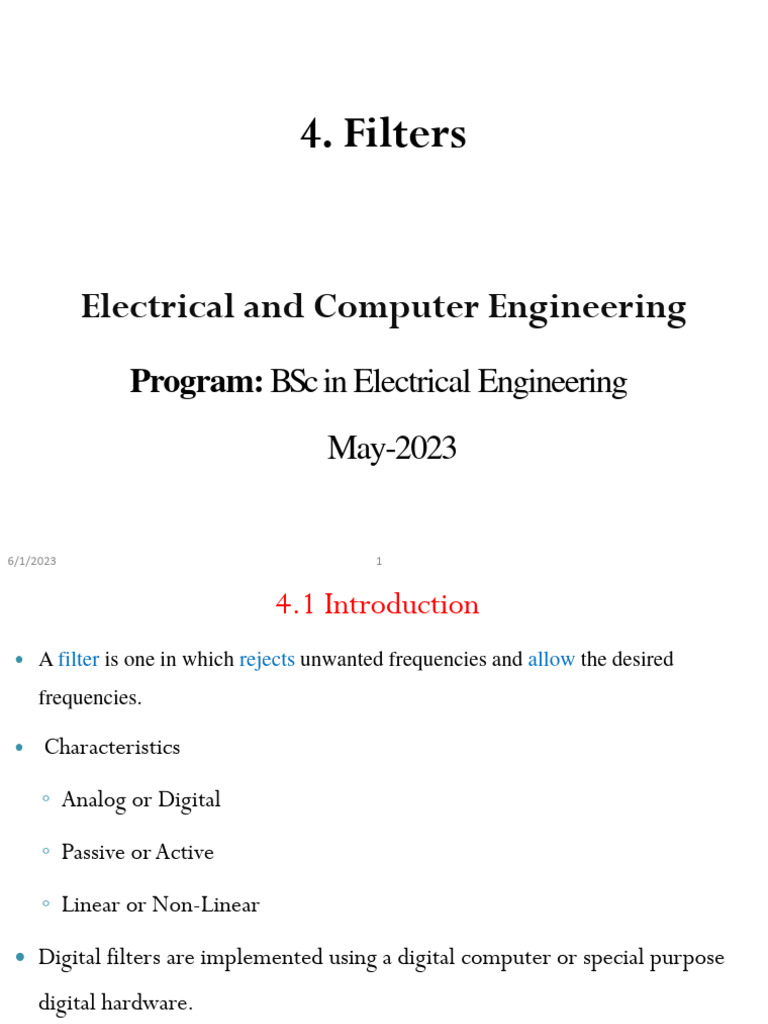 ECE Filters: Types & Specs | PDF
