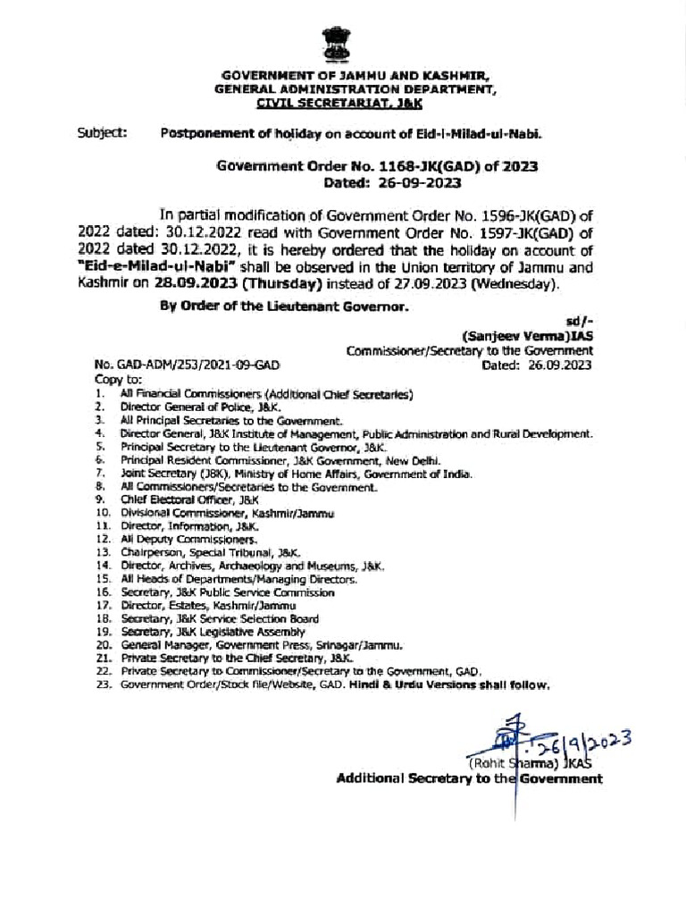 Show Order | PDF