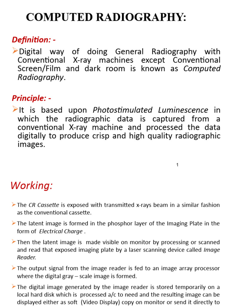 Computed Radiography | PDF