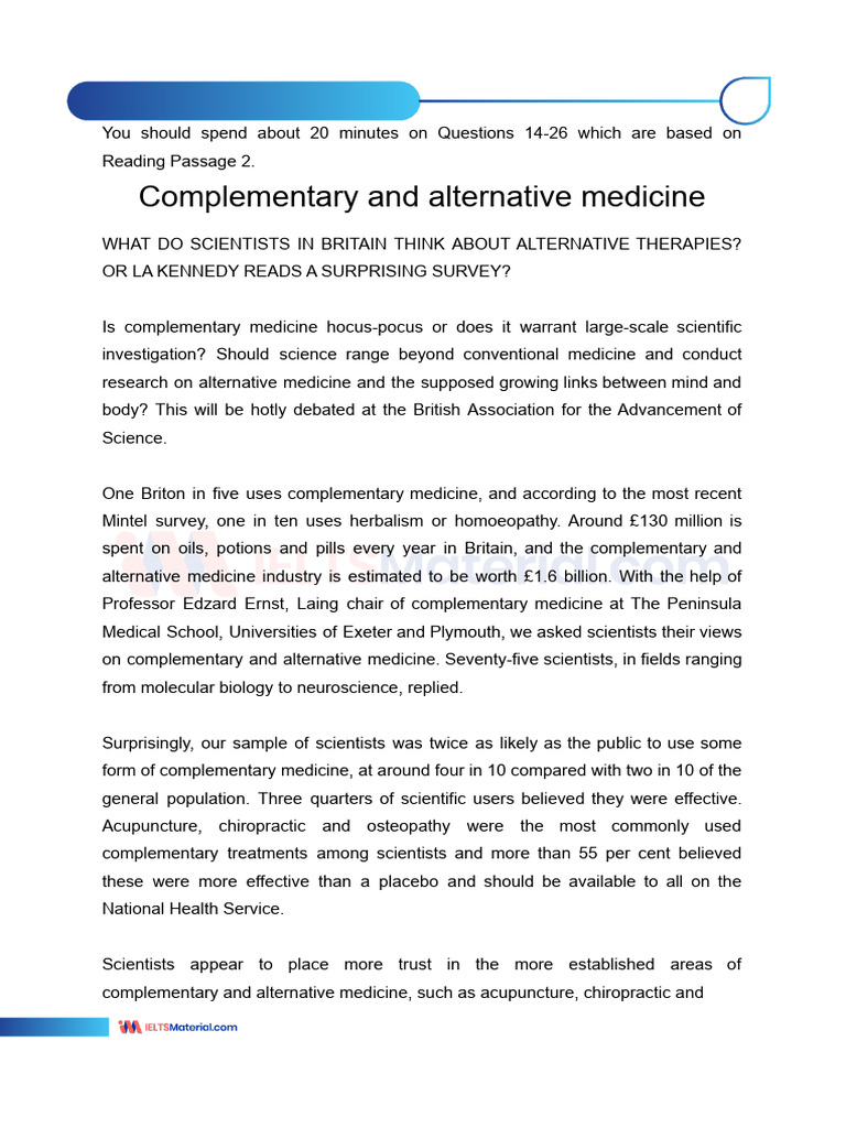 Complementary and Alternative Medicine | PDF
