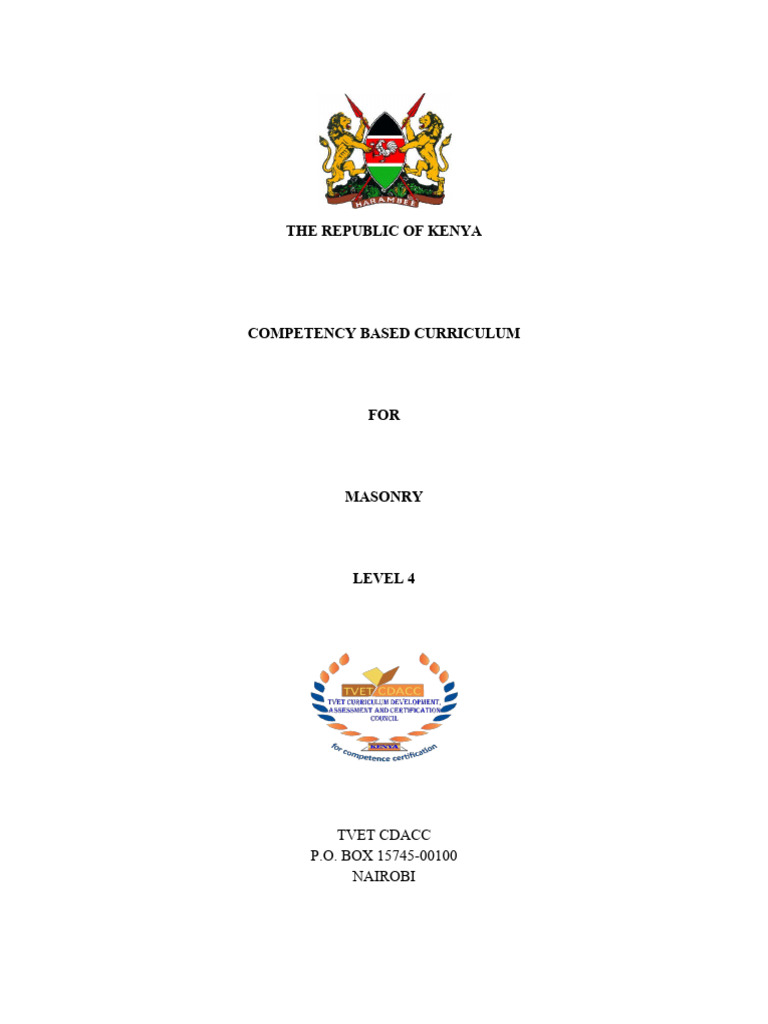 Masonry Curriculum Level 4 | PDF