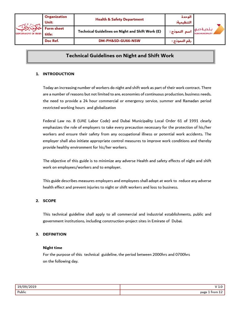 Gu66 Night And Shift Work Final English Pdf