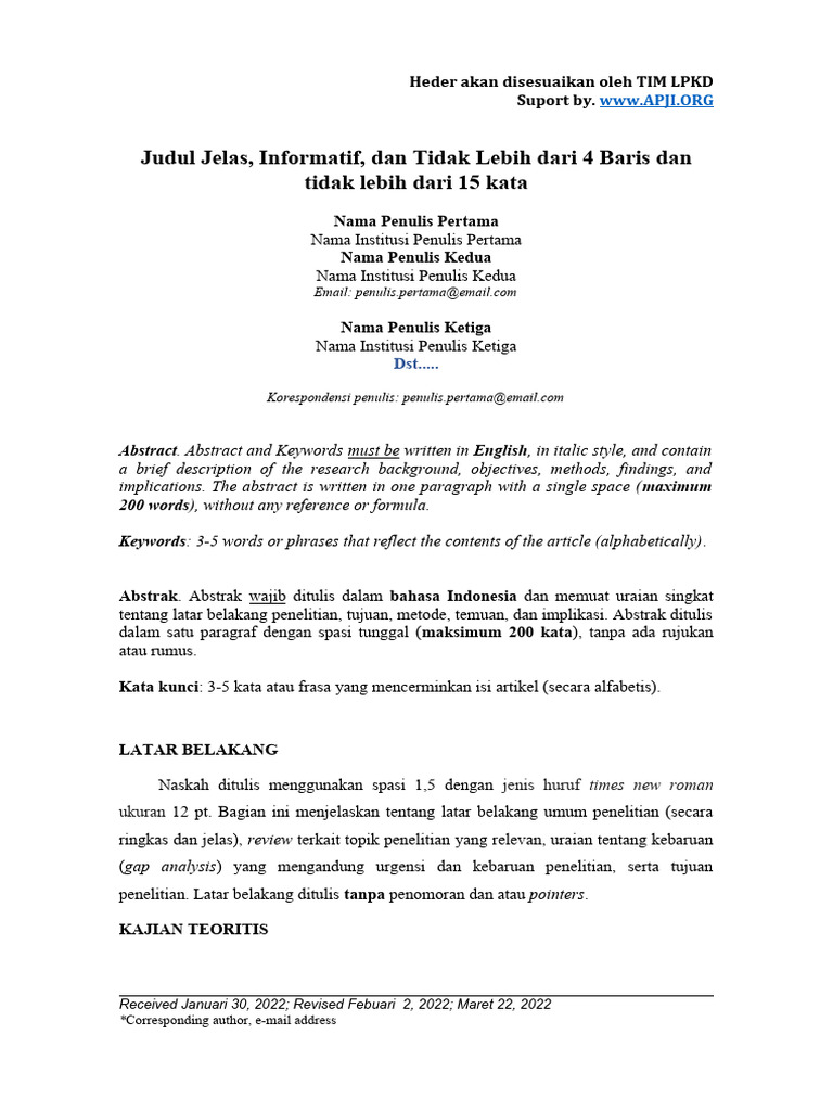 Template Jurnal 2023 | PDF