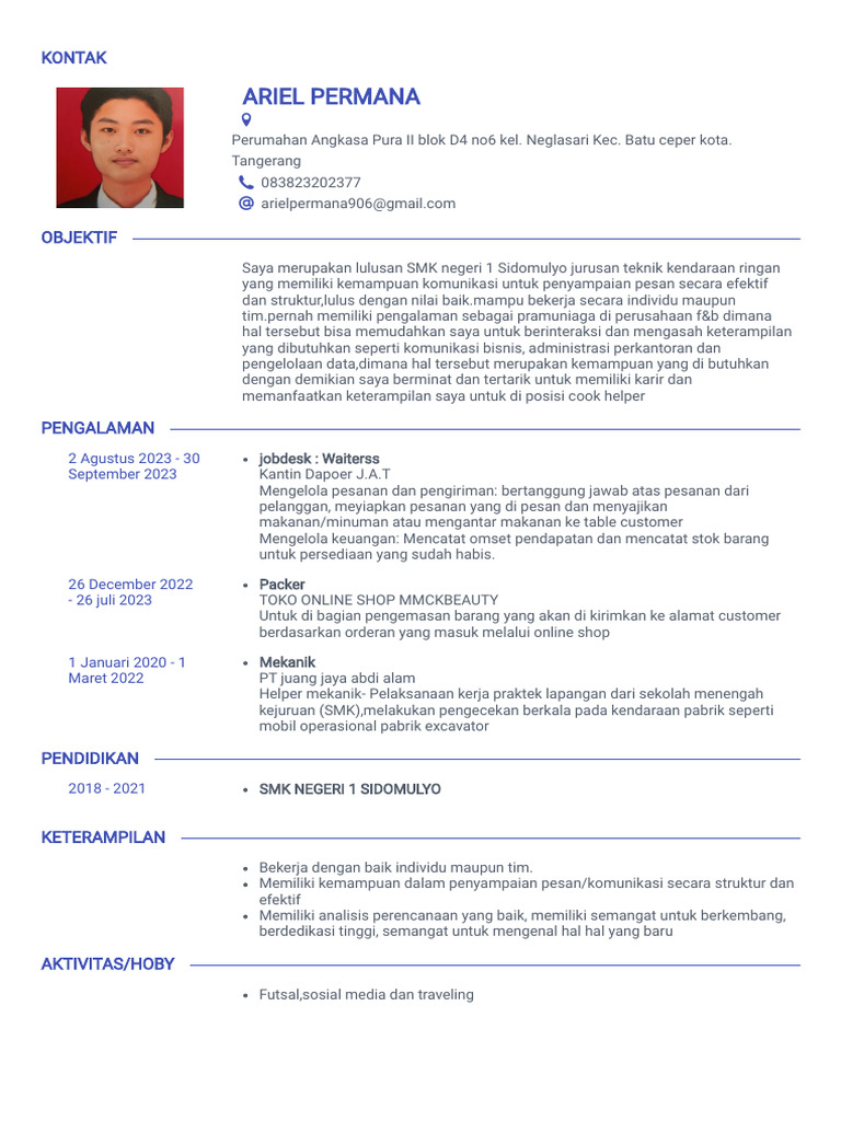 Ariel Permana CV | PDF