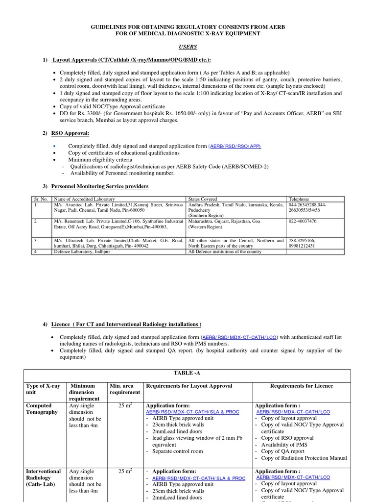 AERB Guidelines Radiology | PDF | Radiology | Ct Scan