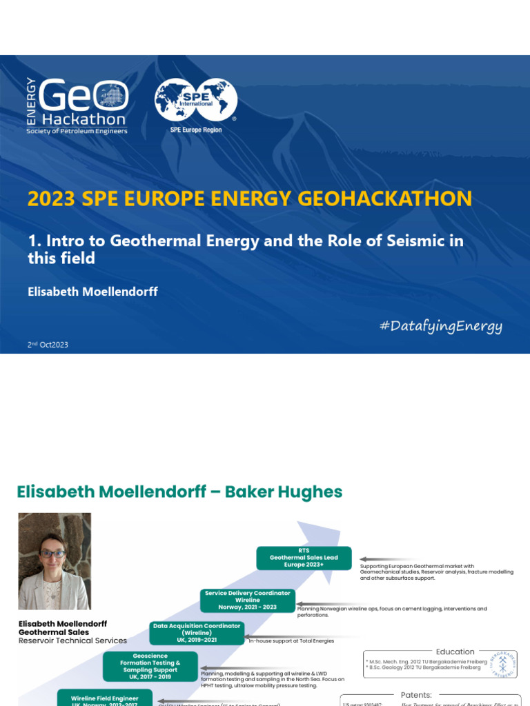 Intro To Geothermal Energy and The Role of Seismic in This Field | PDF