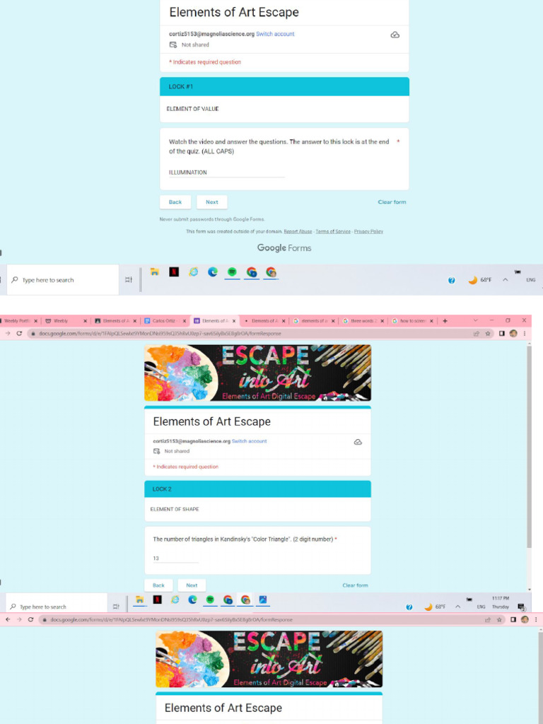 Carlos Ortiz - Elements of Art Escape Room | PDF