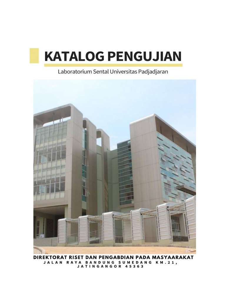 Katalog Harga Pengujian Lab - Sentral Unpad Per Juli 2023 Terbaru | PDF