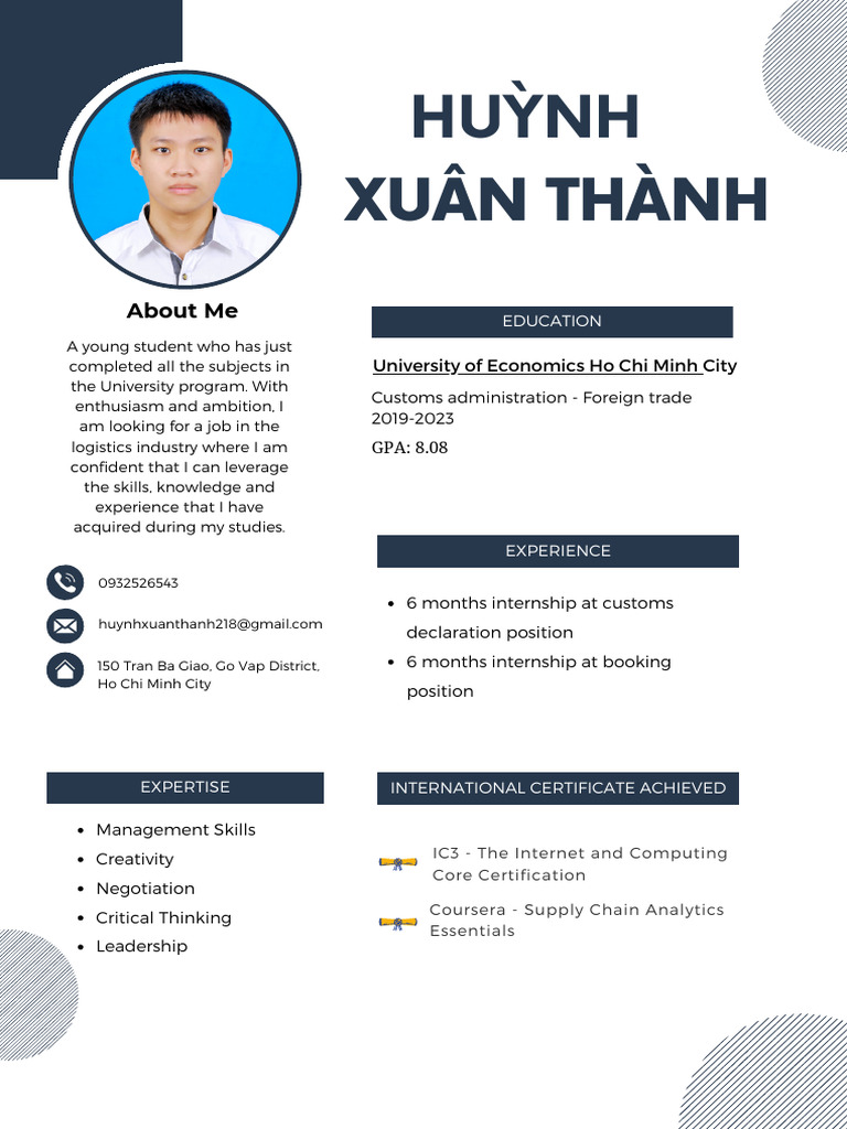 Huynh Xuan Thanh - CV | PDF