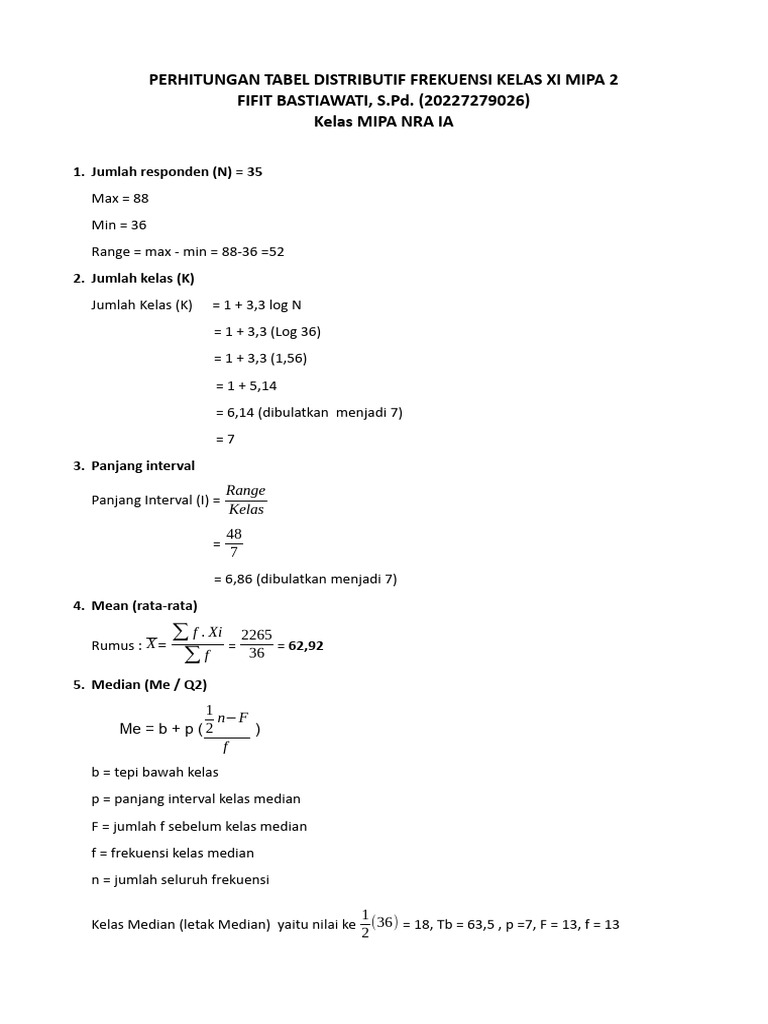 026-Fifit Bastiawati-Tabel Distributif Kelas Xia2 | PDF