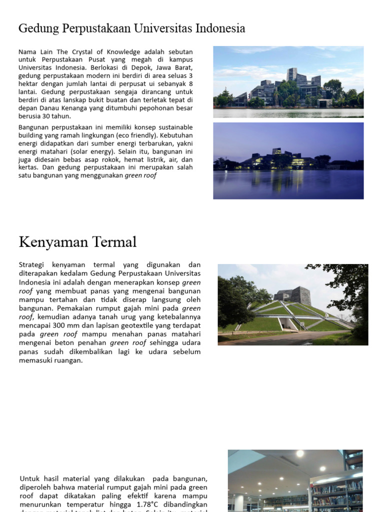 Gedung Perpustakaan Universitas Indonesia | PDF