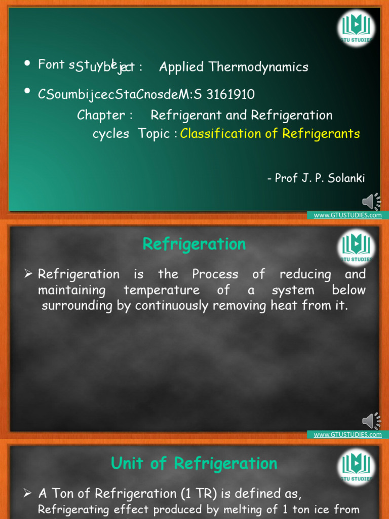 Classification of Refrigerants | PDF | Refrigeration | Propane