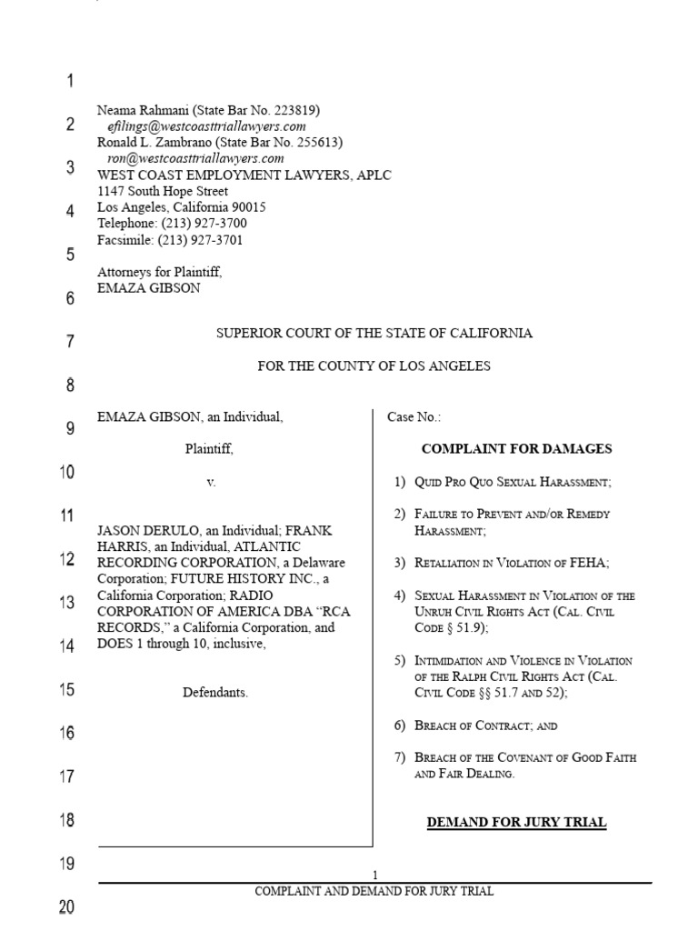 Gibson Emaza Complaint FINAL 10-2-23 2 | PDF