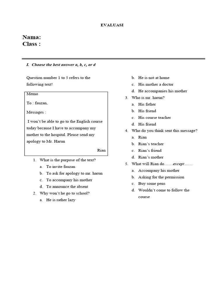 Evaluasi SMA | PDF Evaluasi SMA | PDF
