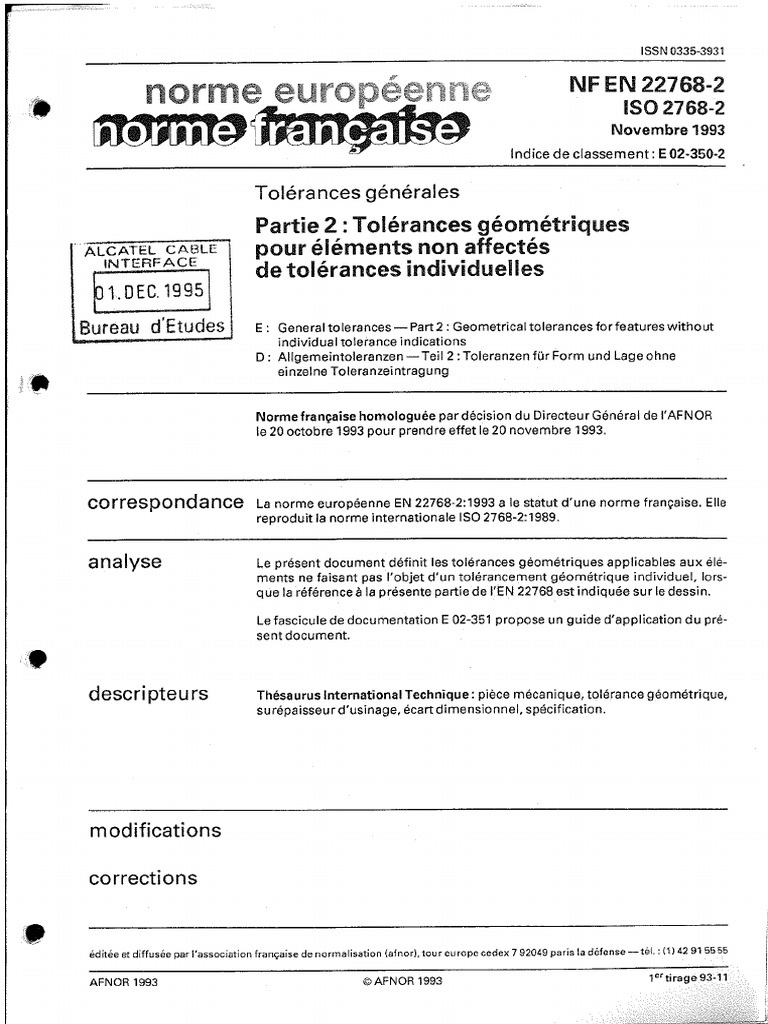 ISO 2768 2 Tôlerie | PDF